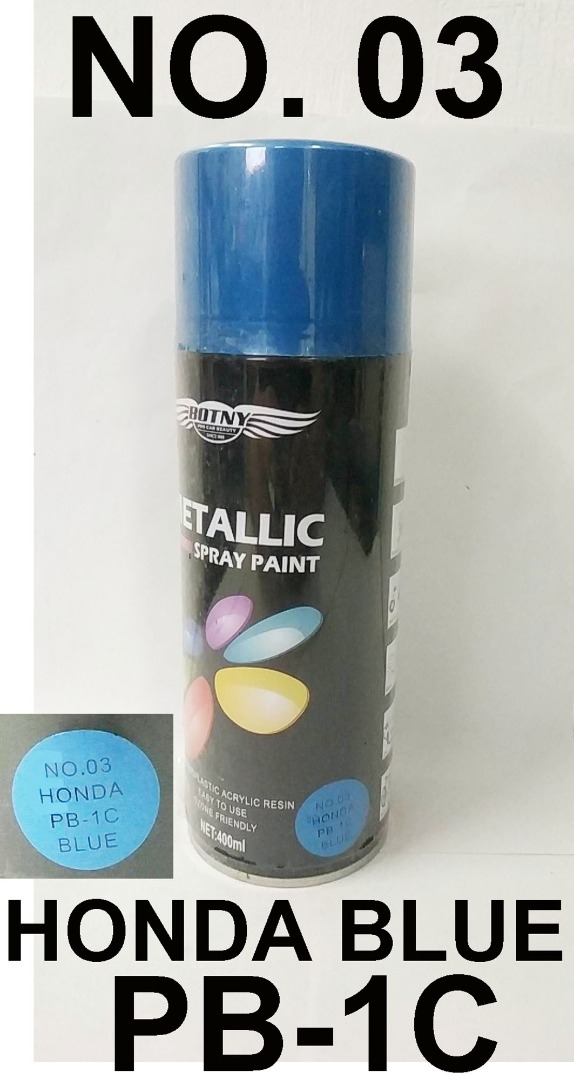 BOTNY SPRAY PAINT NO. 03 HONDA BLUE PB-1C ( 400 ML PER CAN ) PRO CAR ...