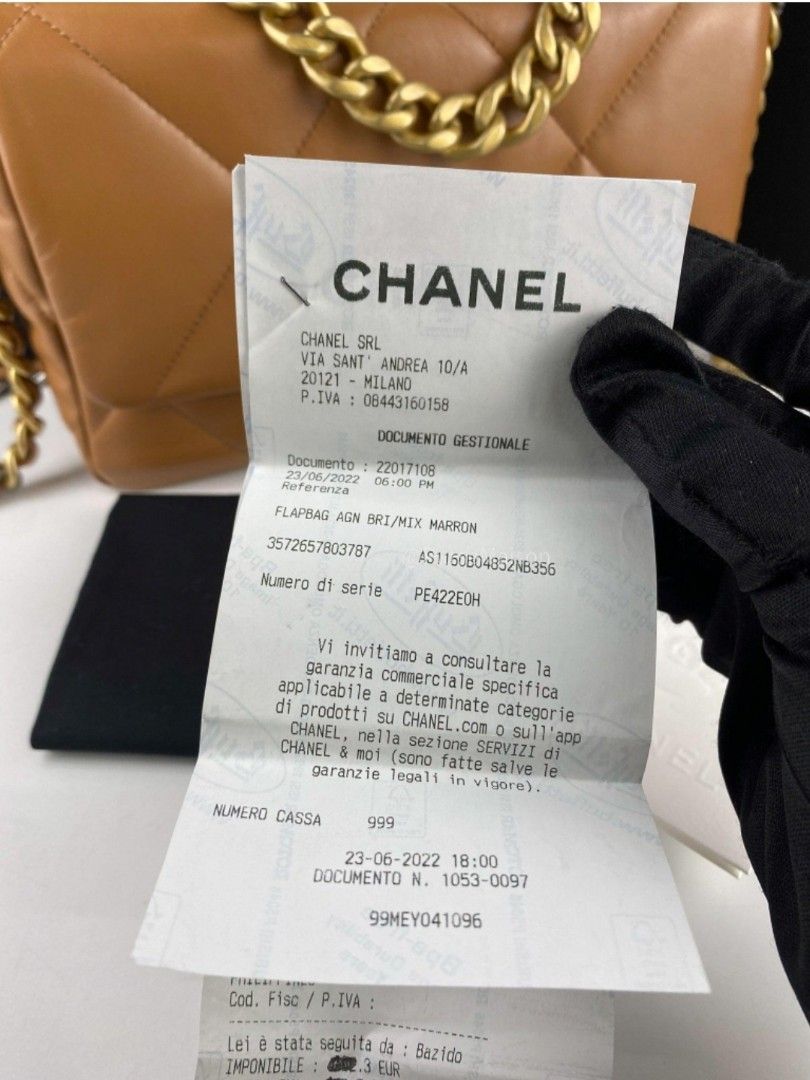 Brand New Chanel 19 Small Caramel Flap Bag in Lambskin Aged Gold HW ...