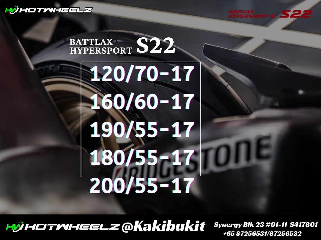 BRIDGESTONE BATTLAX S22 TYRES, Motorcycles, Motorcycle Accessories on ...