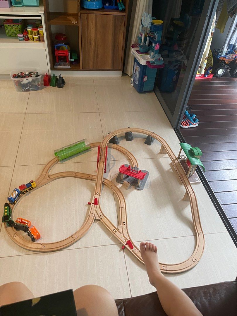 Brio train tracks and lots of different types of Brio batteries ...