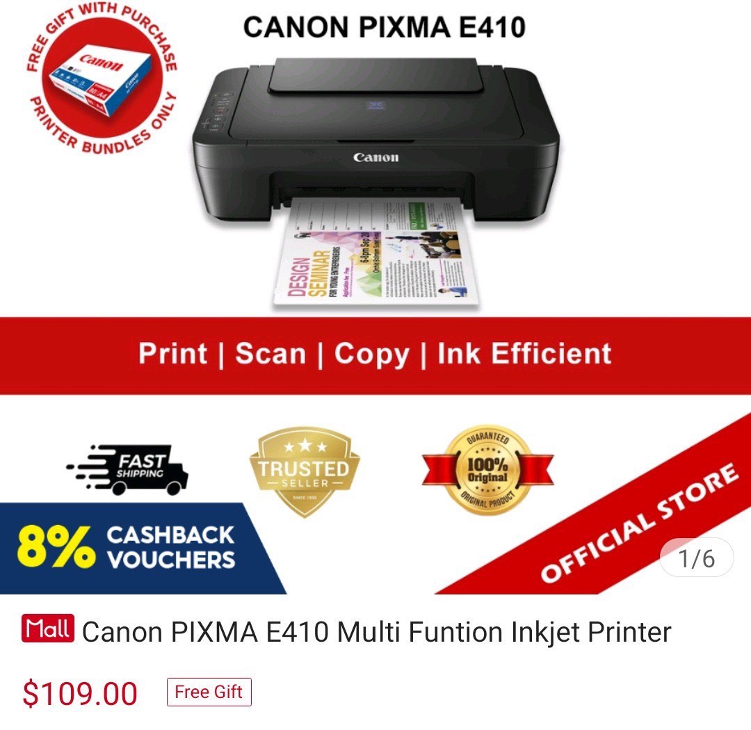Canan Pixma E410, Computers & Tech, Printers, Scanners & Copiers on ...