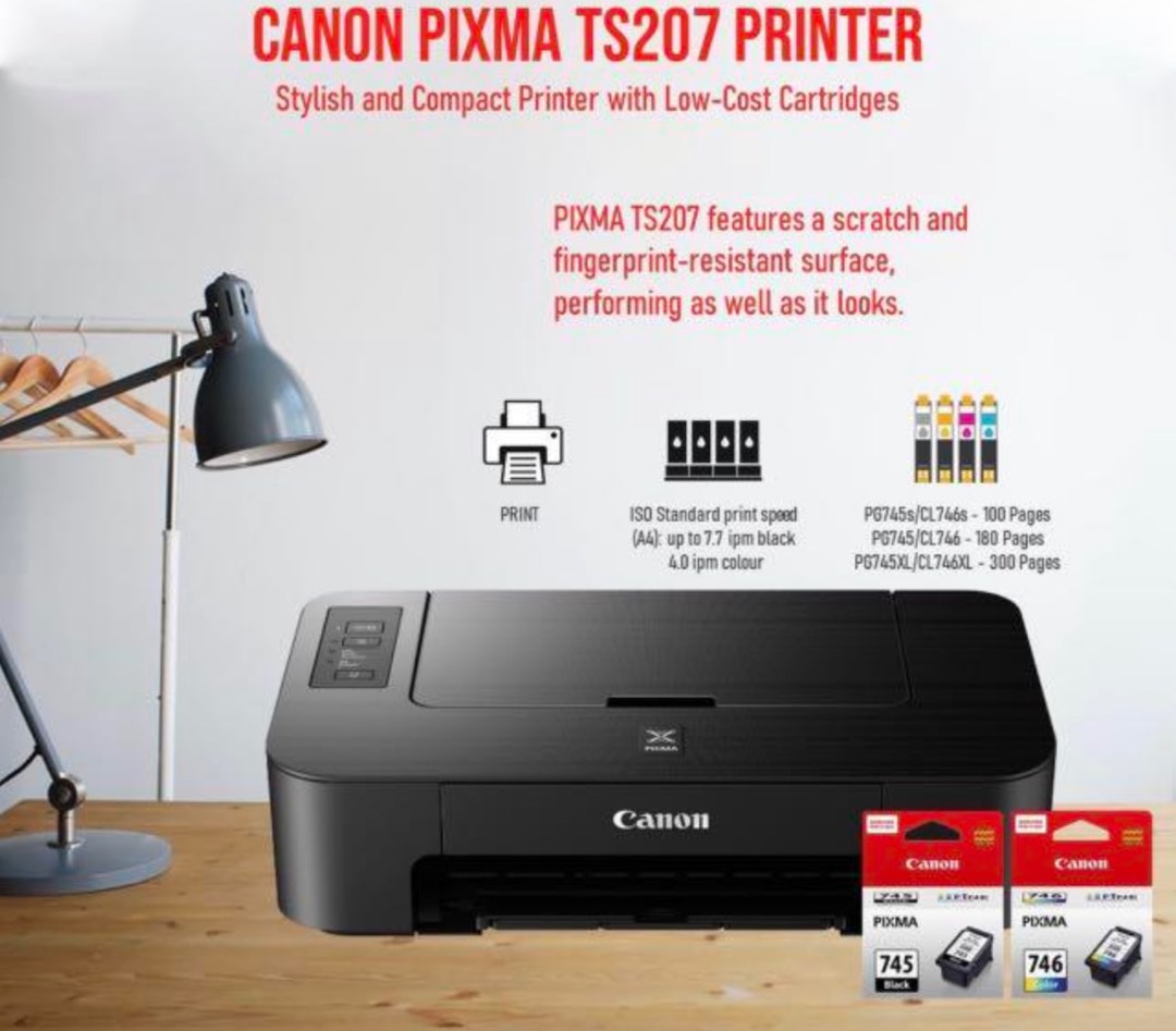 CANON PIXMA TS207 (used), Computers & Tech, Printers, Scanners ...