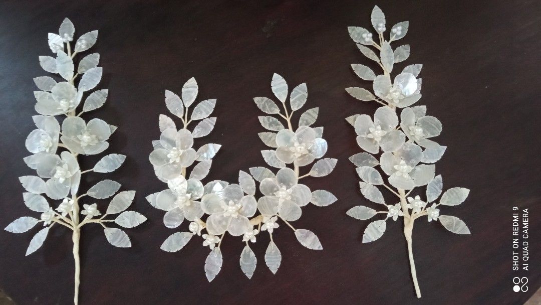 Capiz shell flowers, Furniture & Home Living, Home Decor, Artificial ...