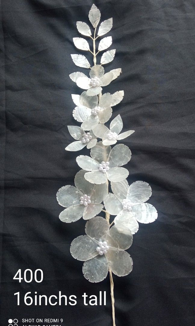 Capiz shell flowers, Furniture & Home Living, Home Decor, Artificial ...