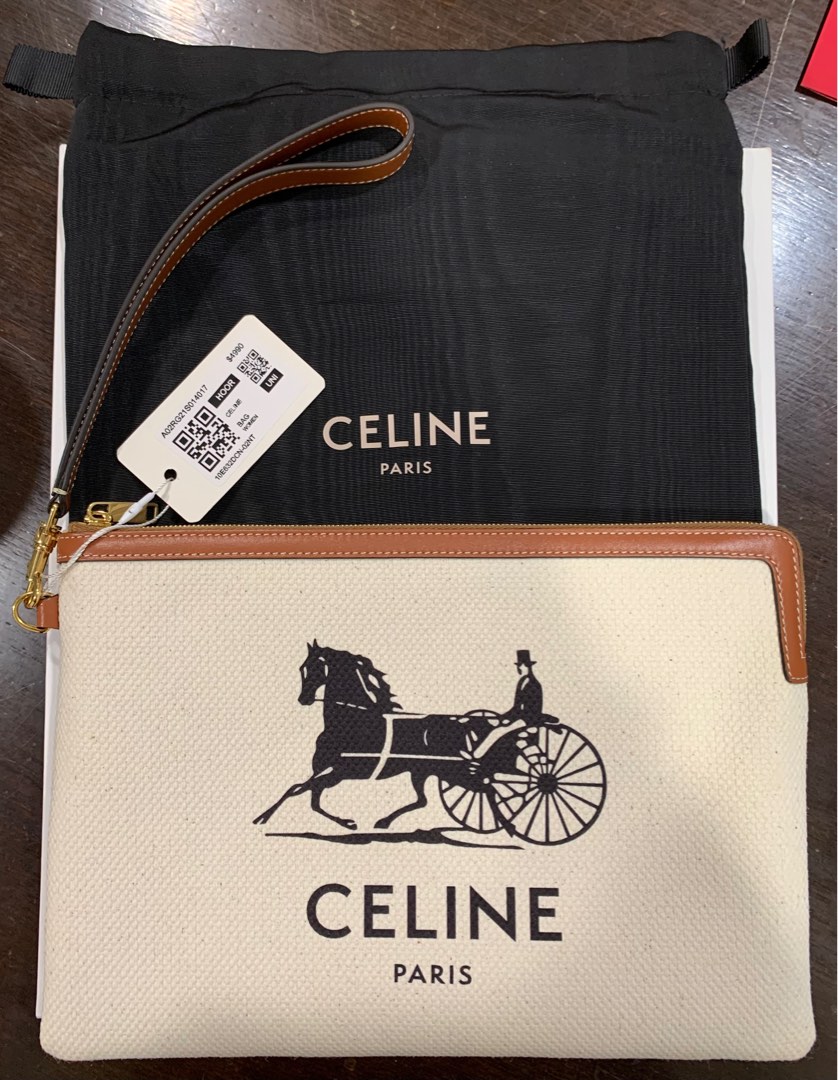 Celine Pouch with strap, Luxury, Bags & Wallets on Carousell