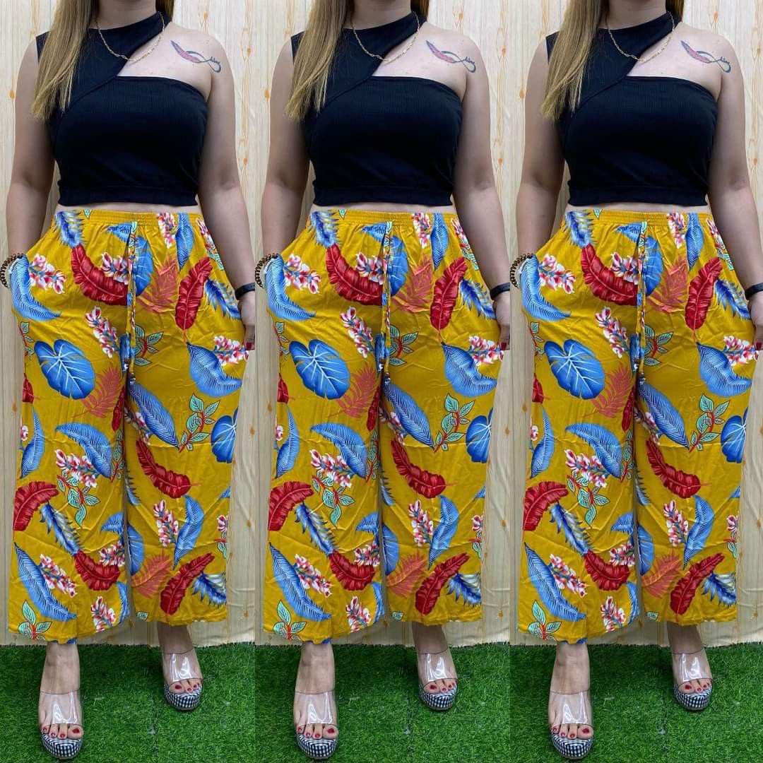 Challis Square Pants, Women's Fashion, Bottoms, Other Bottoms on Carousell