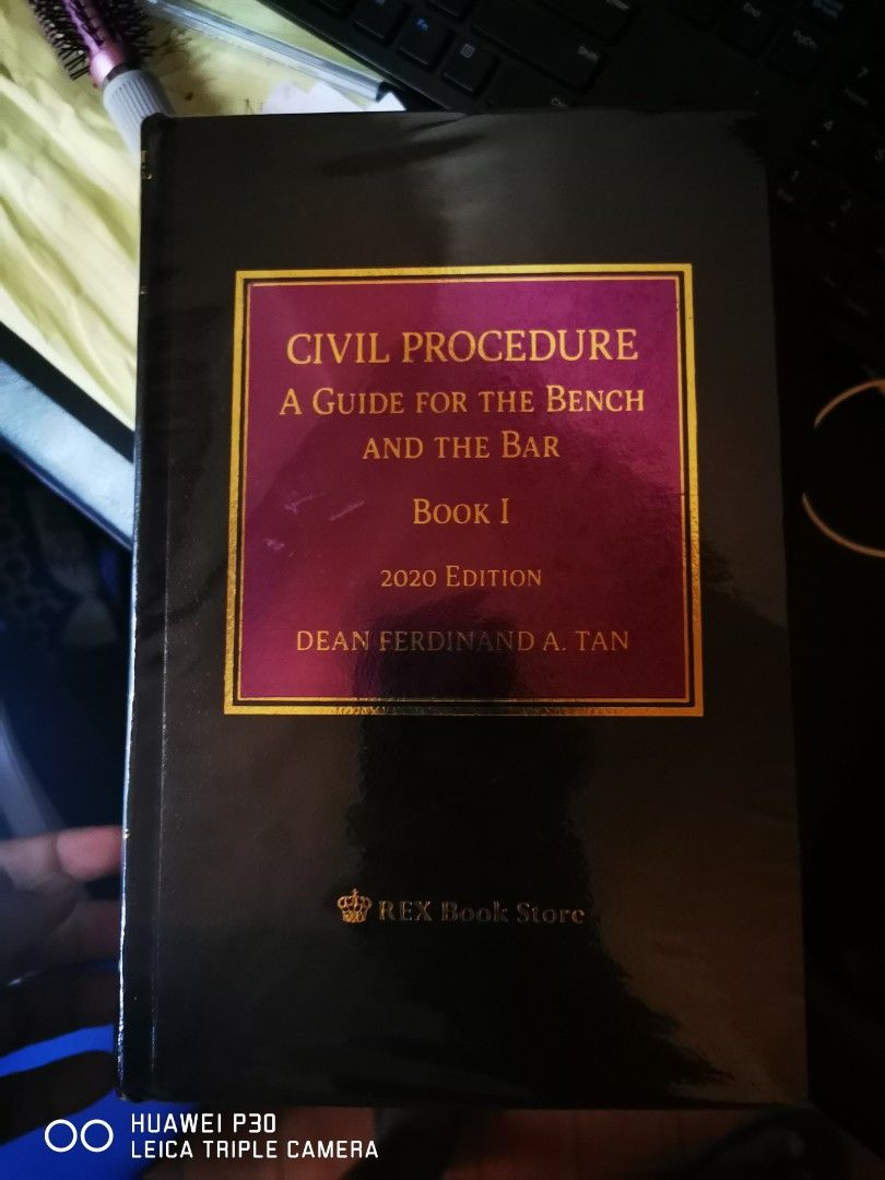 Civil Procedure for the Bench and the Bar Dean Tan 2020 Book 1, Hobbies ...