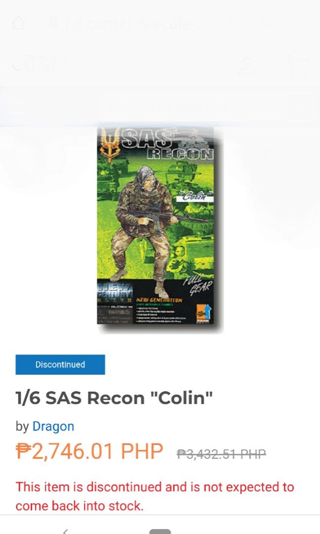 Colin SAS RECON, Hobbies & Toys, Toys & Games on Carousell