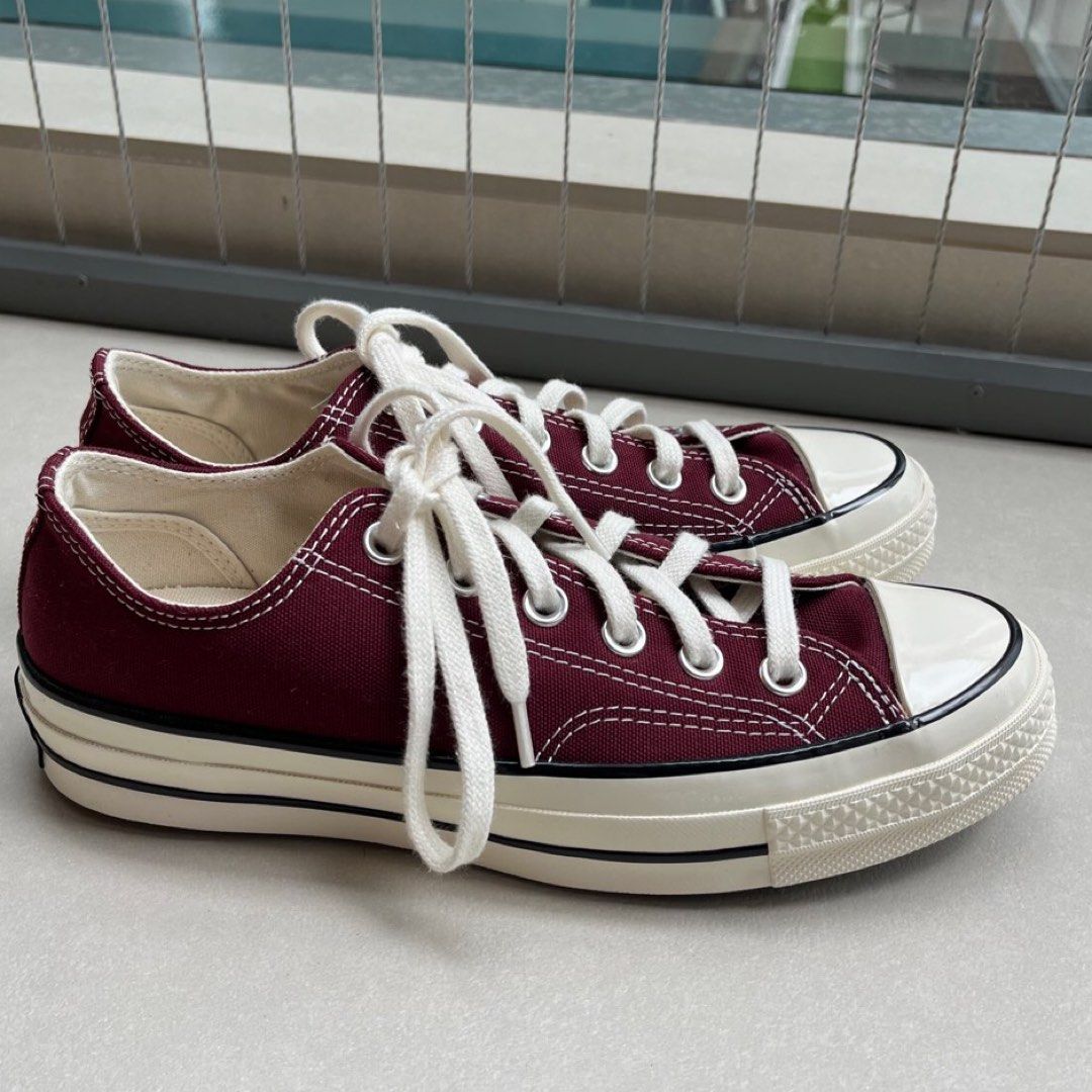 converse chuck 70 maroon sneakers low top, Women's Fashion, Footwear ...