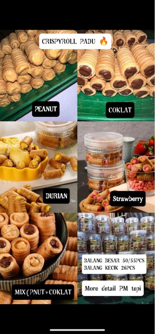 Crispy Roll Padu, Food & Drinks, Homemade Bakes on Carousell