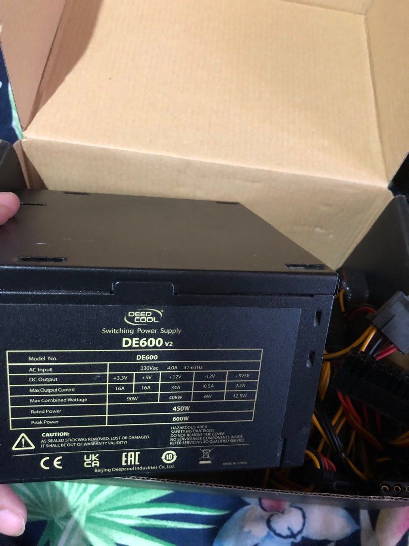 DeepCool DE600 V2 600Watts PSU, Computers & Tech, Parts & Accessories ...