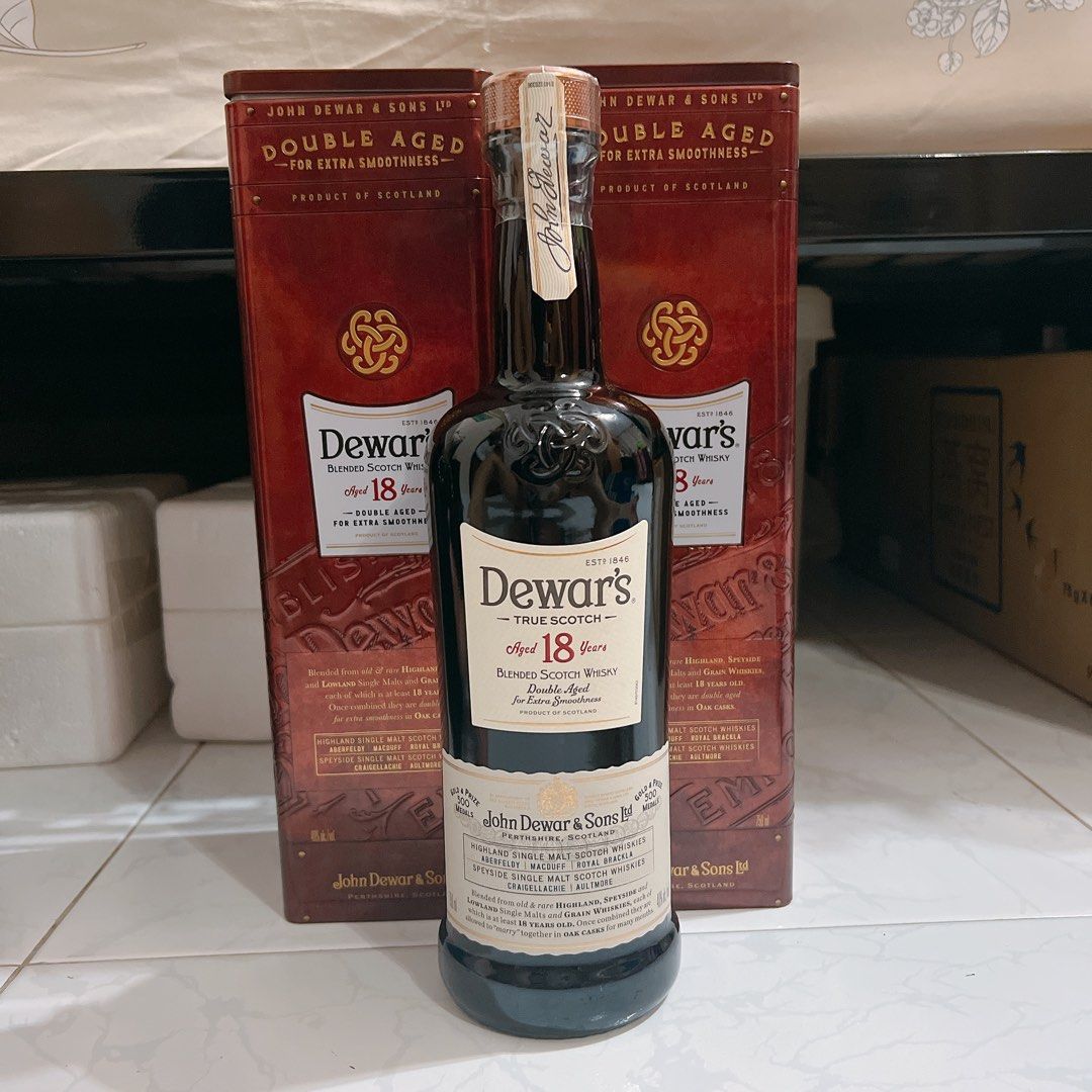 Dewar's 18 Years Blended Scotch Whisky 750ml, Food & Drinks, Alcoholic Beverages on Carousell