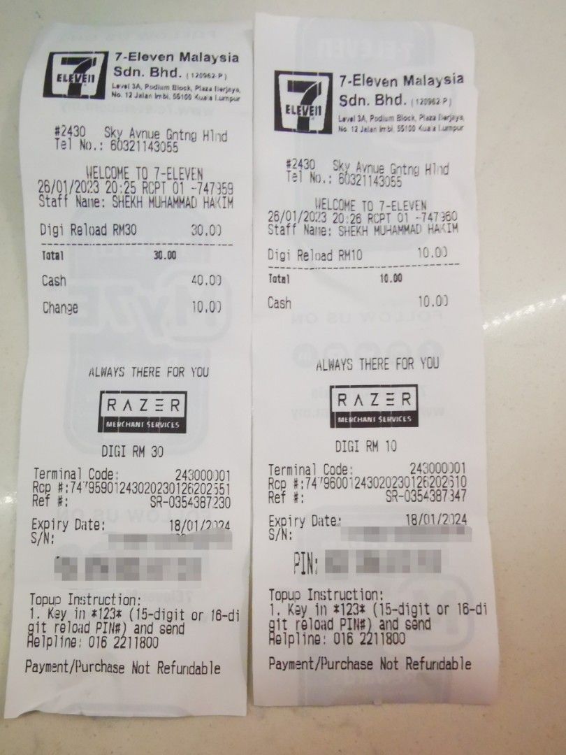 DIGI reload, Tickets & Vouchers, Store Credits on Carousell