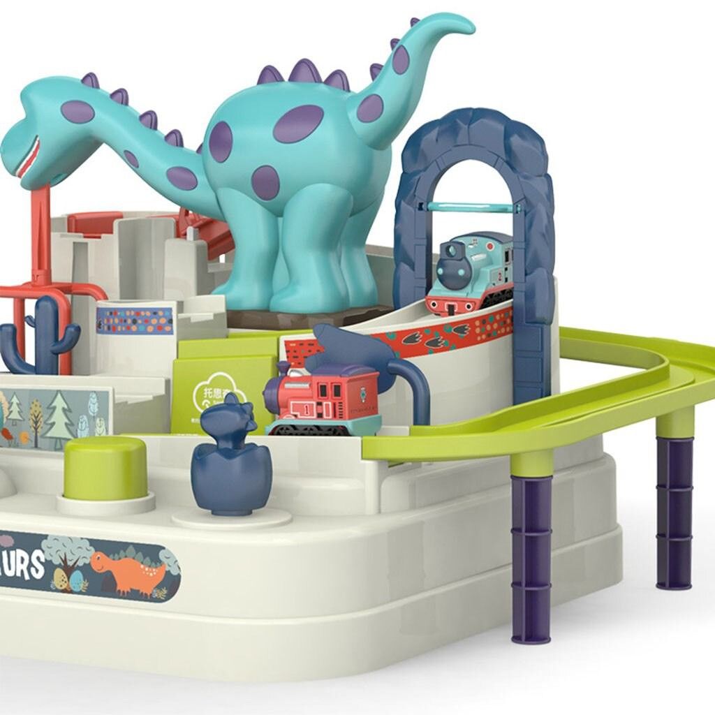 Dinosaur Adventure Track Toy Set Rail Car Model Set Mechanical Track ...
