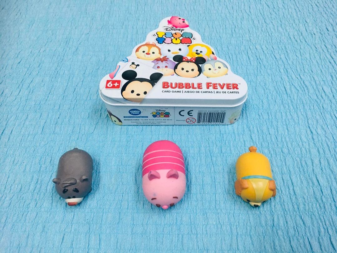 Disney Tsum Tsum Bubble Fever Card Game in Tin Can with Tsum Tsum Toys ...