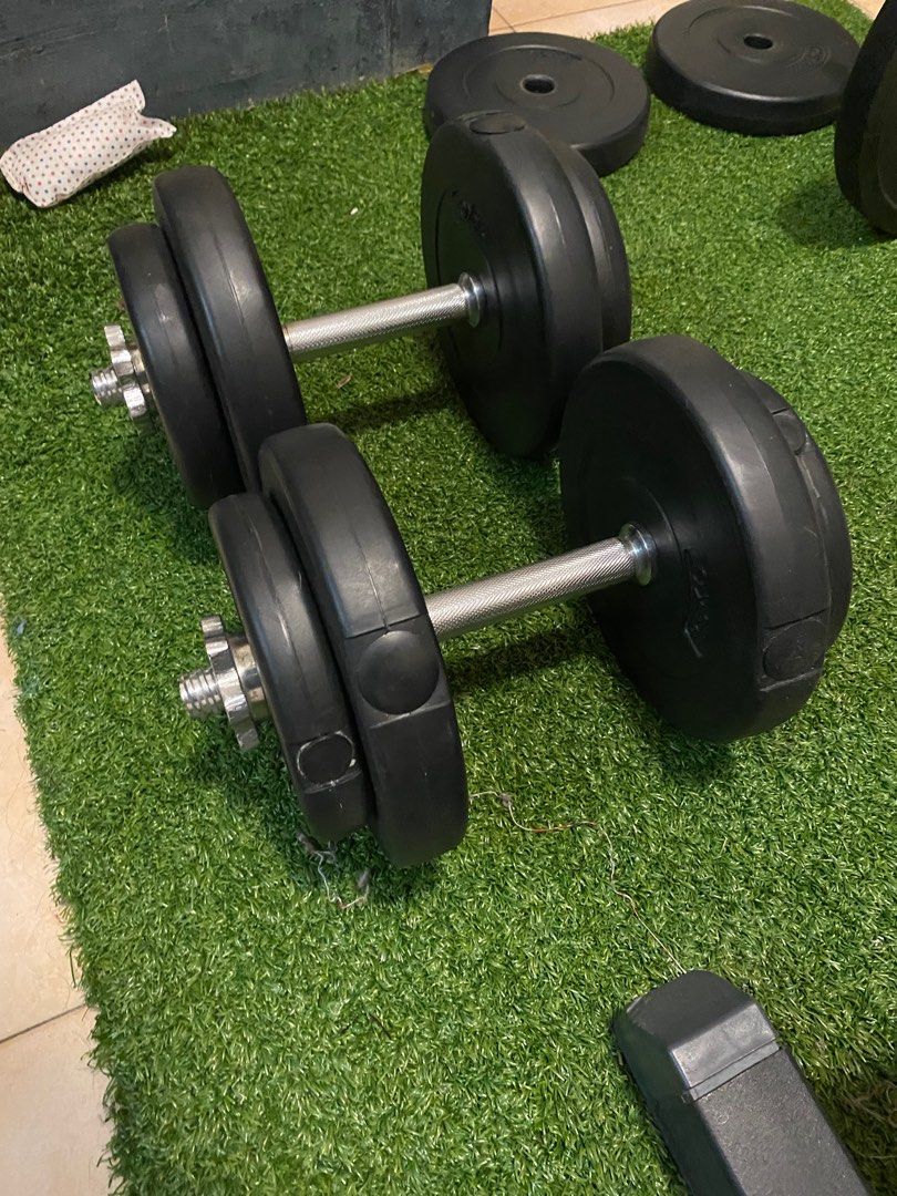 Dumbbell Set - 19kg, Sports Equipment, Exercise & Fitness, Weights ...