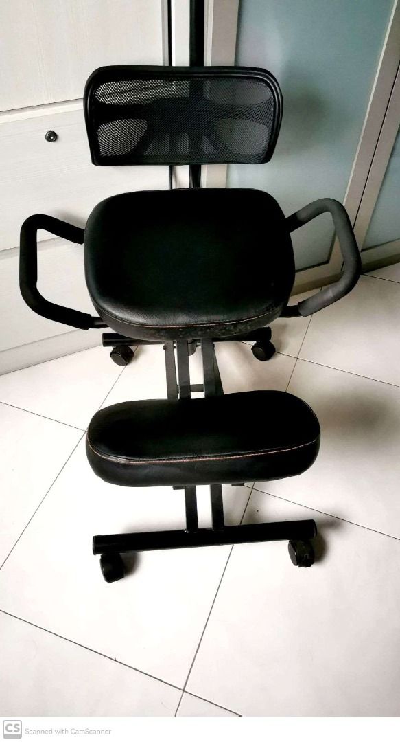 Ergonomic Kneeling Chair with Back Support. Adjustable Stool for Better ...