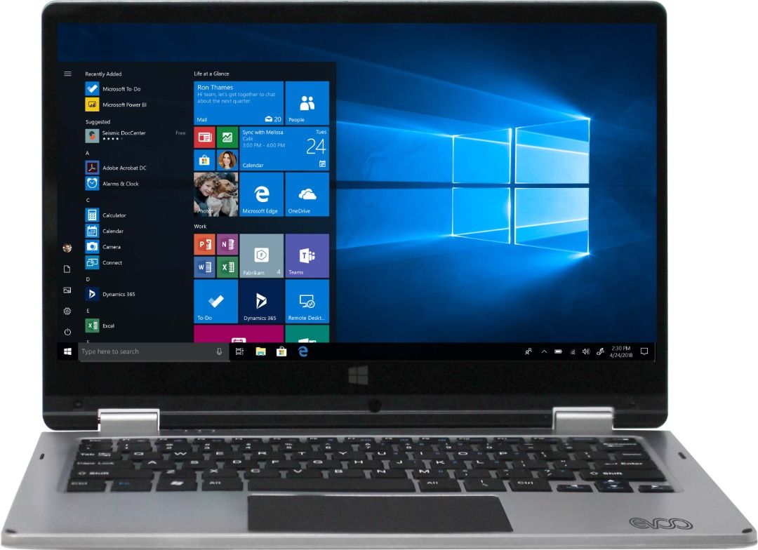 EVOO EV-EL2in1(Convertible)-116-2-SL Elite, 11.6inch FullHD Touch ...