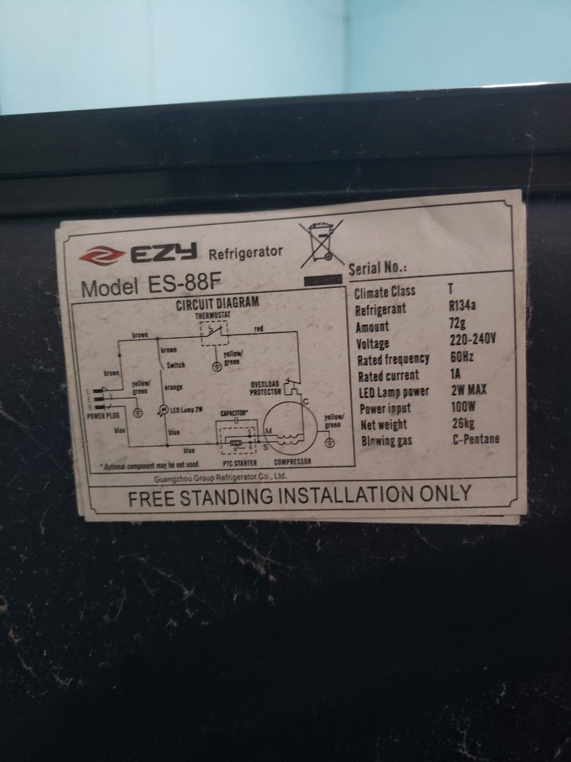 EZY MINI REFRIGERATOR 2 DOORS, TV & Home Appliances, Kitchen Appliances ...