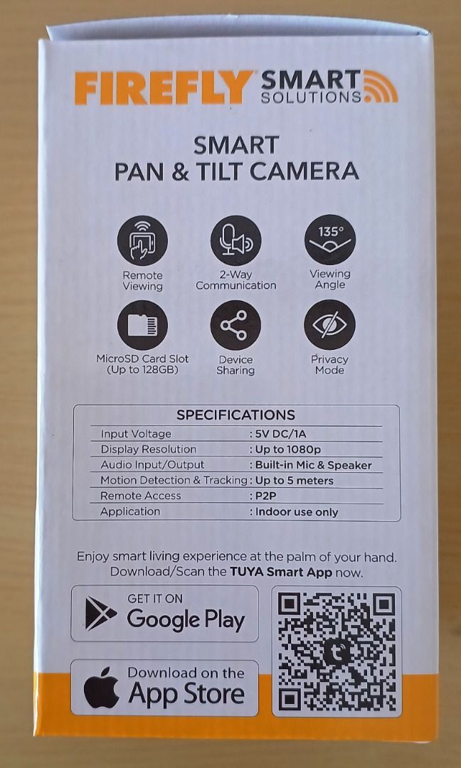 Firefly Smart Solutions Smart Pan & Tilt Camera Wifi FSC101, Furniture ...