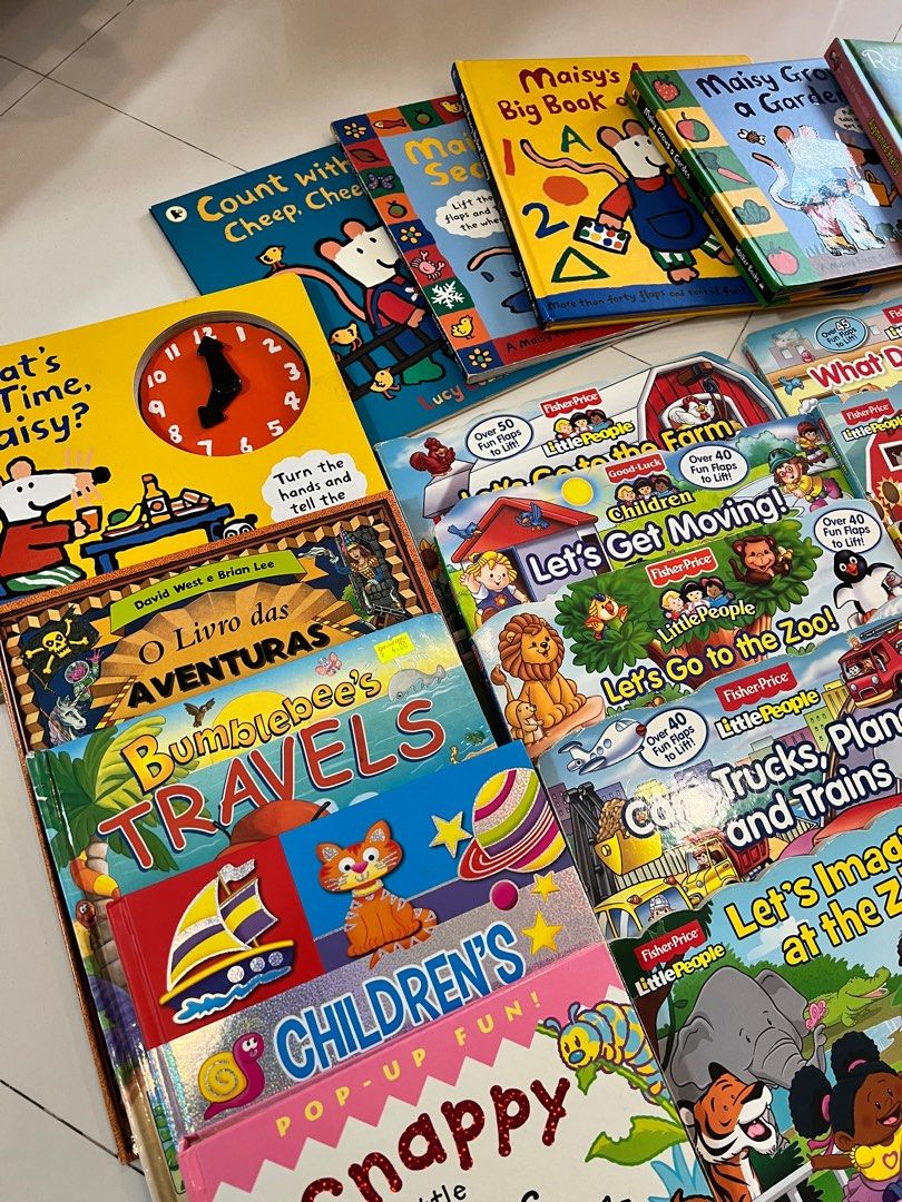 Fisher price flap books and kids interactive learning books, Hobbies ...
