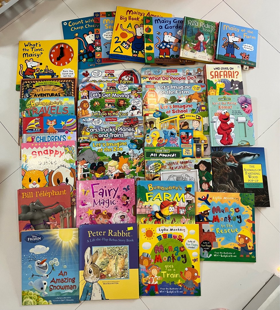 Fisher price flap books and kids interactive learning books, Hobbies ...