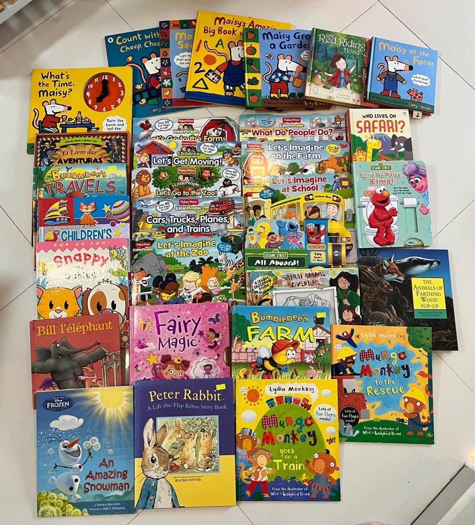 Fisher price flap books and kids interactive learning books, Hobbies ...