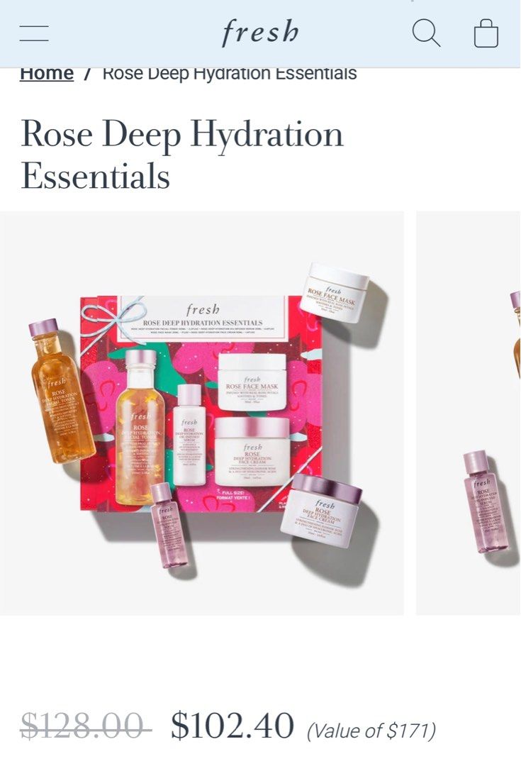 Fresh Rose Hydration Essentials Set, Beauty & Personal Care, Face, Face ...