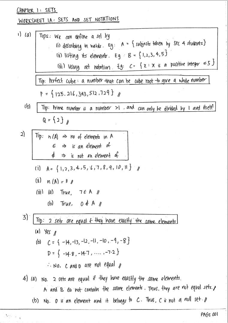 [Full Solution] Answers to Think! Mathematics Workbook Shinglee SL ...