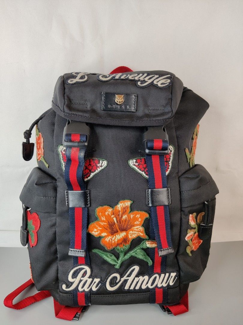 GUCCI BACKPACK FLOWER, Men's Fashion, Bags, Backpacks on Carousell