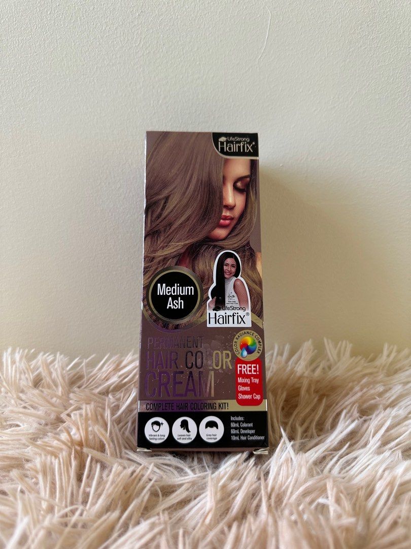 Hairfix Medium Ash Permanent Hair Color Cream, Beauty & Personal Care ...