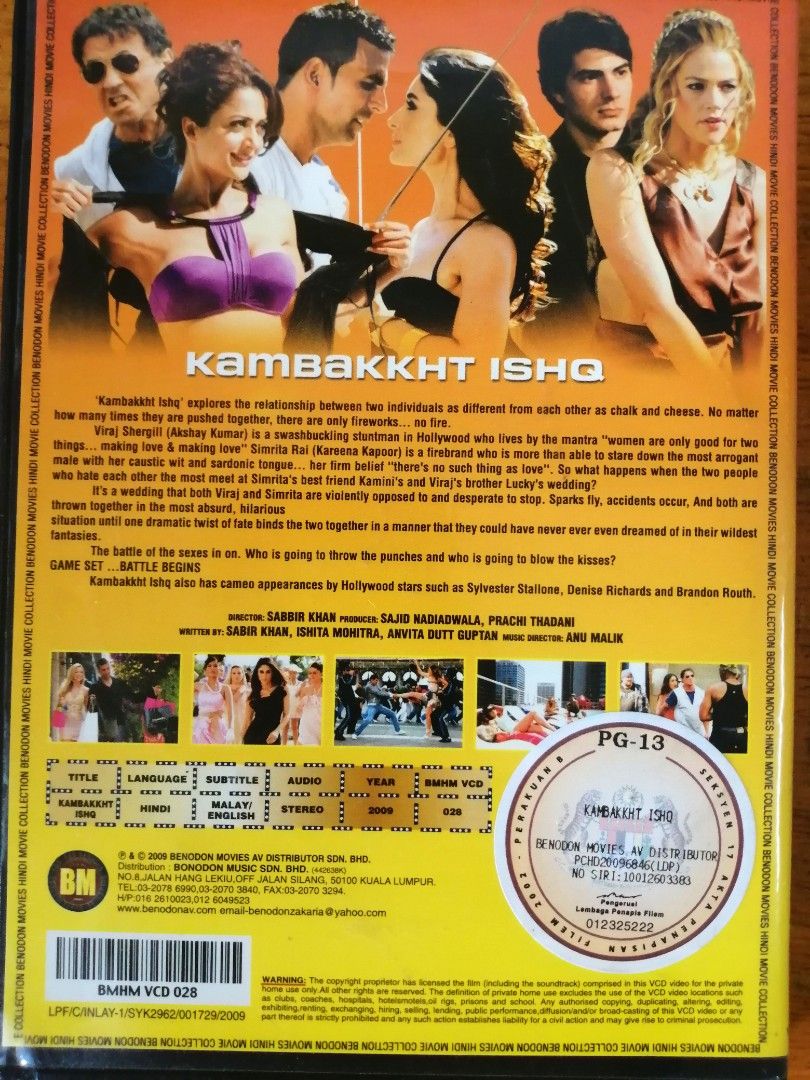 (HINDI) SAJID NADIADWALA'S KAMBAKKHT ISHQ - BENODON MOVIES (BM ...