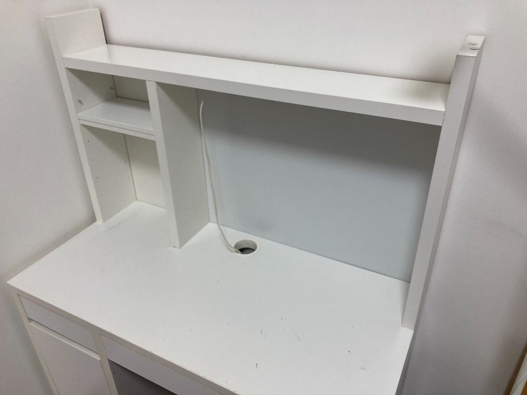 Home Desk IKEA MICKE + Shelf (available until Feb 6), Furniture & Home ...