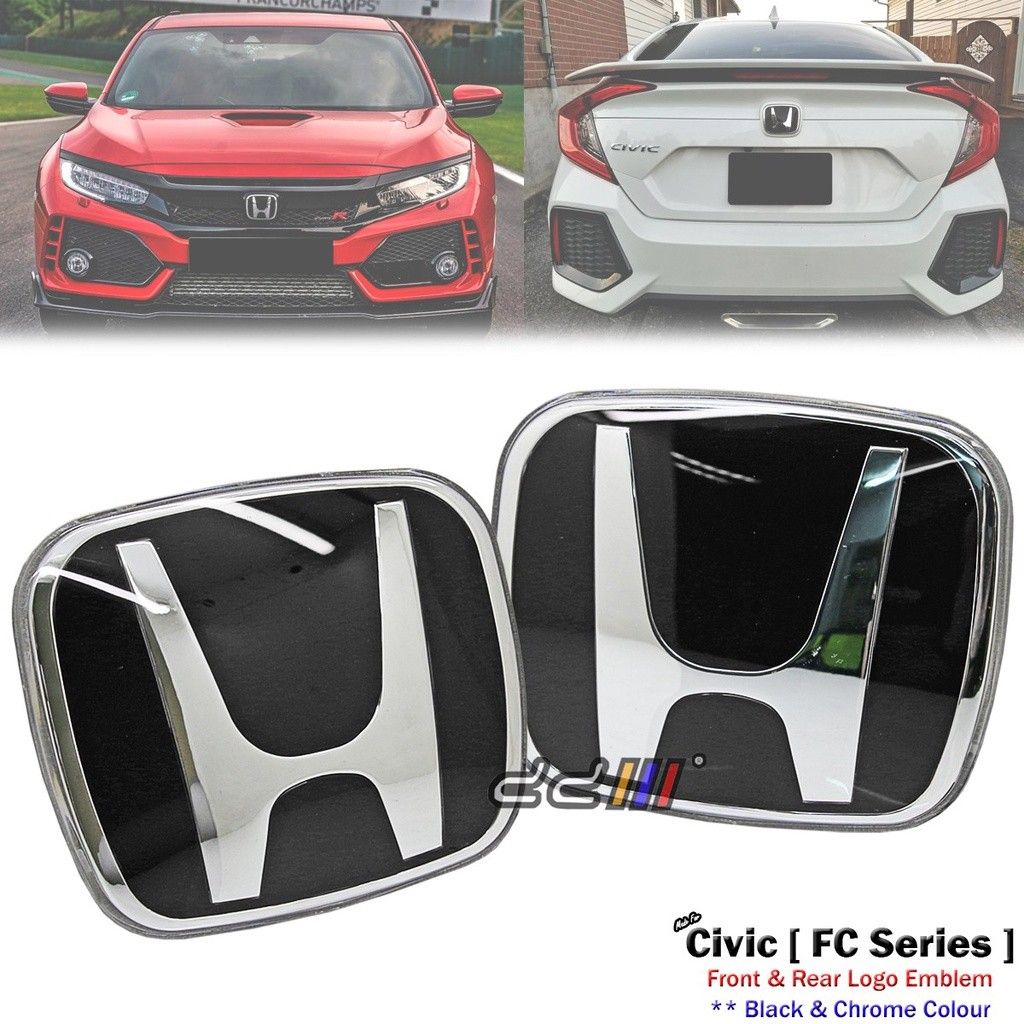 Honda Civic FC(2016-2021) Black JDM Emblem. Front and back, Car ...