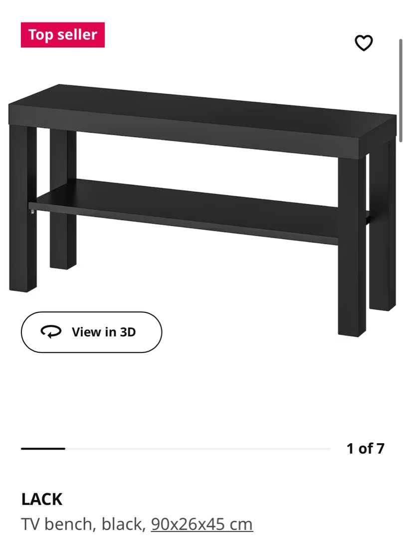 IKEA LACK TV Bench, Furniture & Home Living, Furniture, TV Consoles on ...