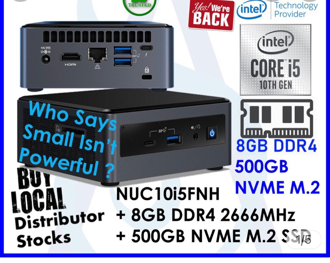 Intel NUC10 i5 FNH + 16GB DDR4 RAM + 500GB NVME SSD, Computers & Tech ...