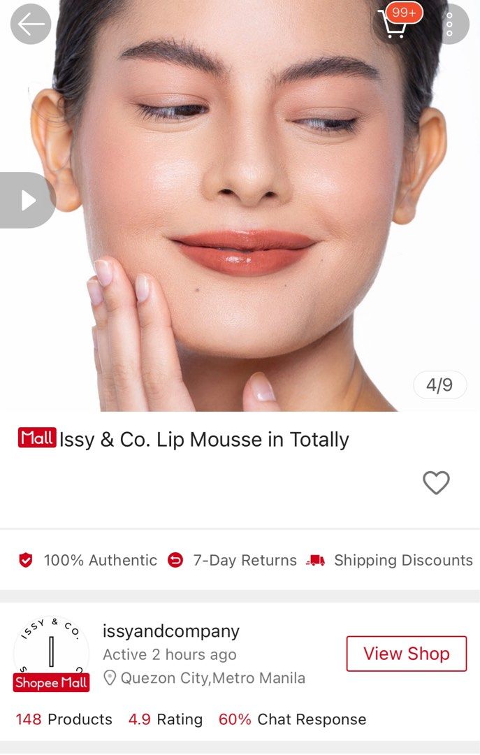 Issy & Co Lip Mousse (Shade Totally), Beauty & Personal Care, Face ...