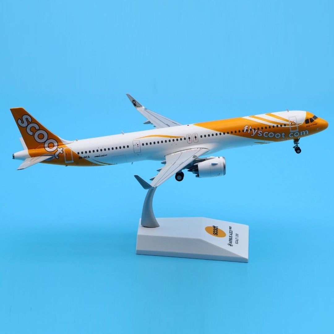 JC WINGS SINGAPORE FLYSCOOT AIRBUS A321NEO 9V-NCA 1:200 DIE-CAST MODEL ...