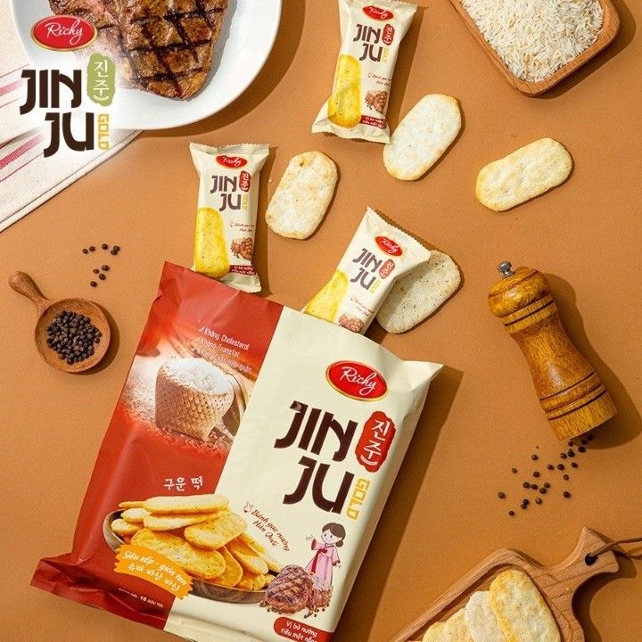 Jinju Rice Cake with Milk Nuggets rice cracker snack Korean Vietnamese ...