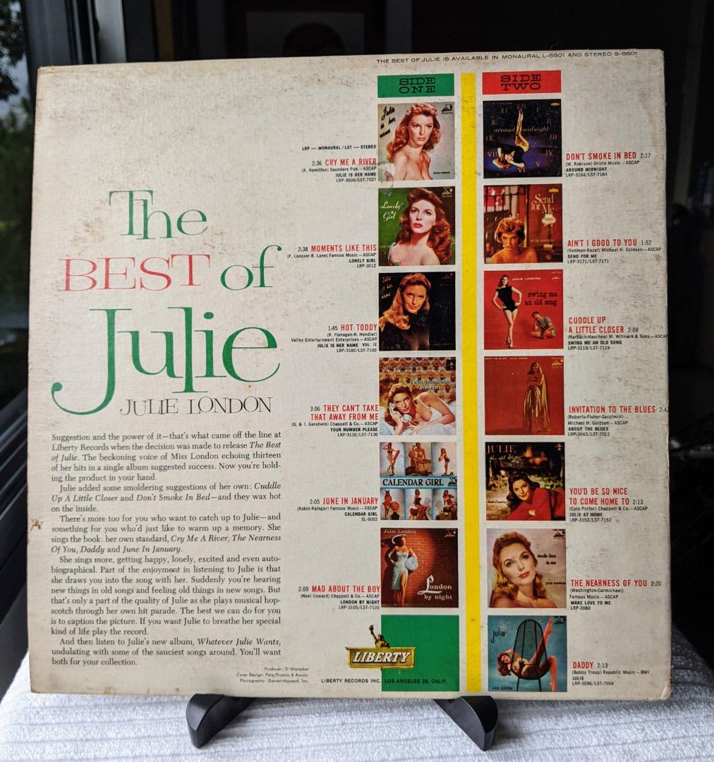 Julie London - The Best Of Julie LP, Hobbies & Toys, Music & Media ...