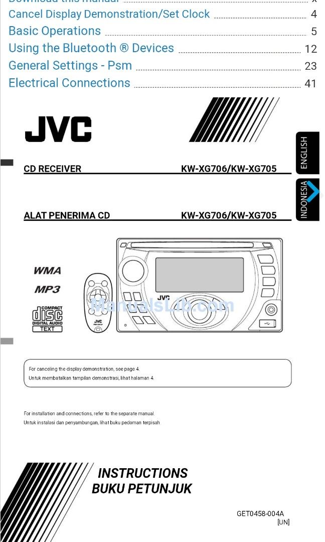 JVC Car head unit model Kw xG 706, Car Parts & Accessories, Audio ...