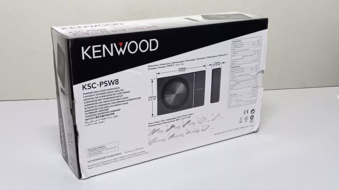 KENWOOD Enclosed Subwoofer (KSC-PSW8), Auto Accessories on Carousell