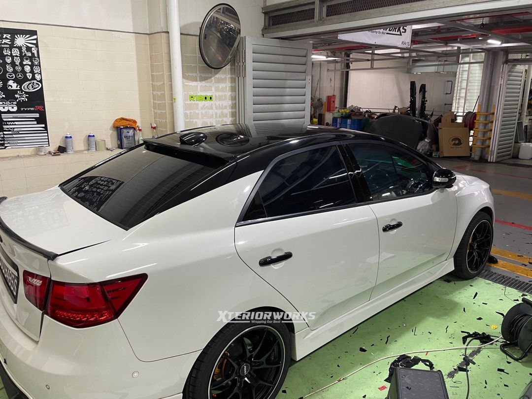 Kia Forte Half Cut Design sticker wrap, Car Accessories, Accessories on ...