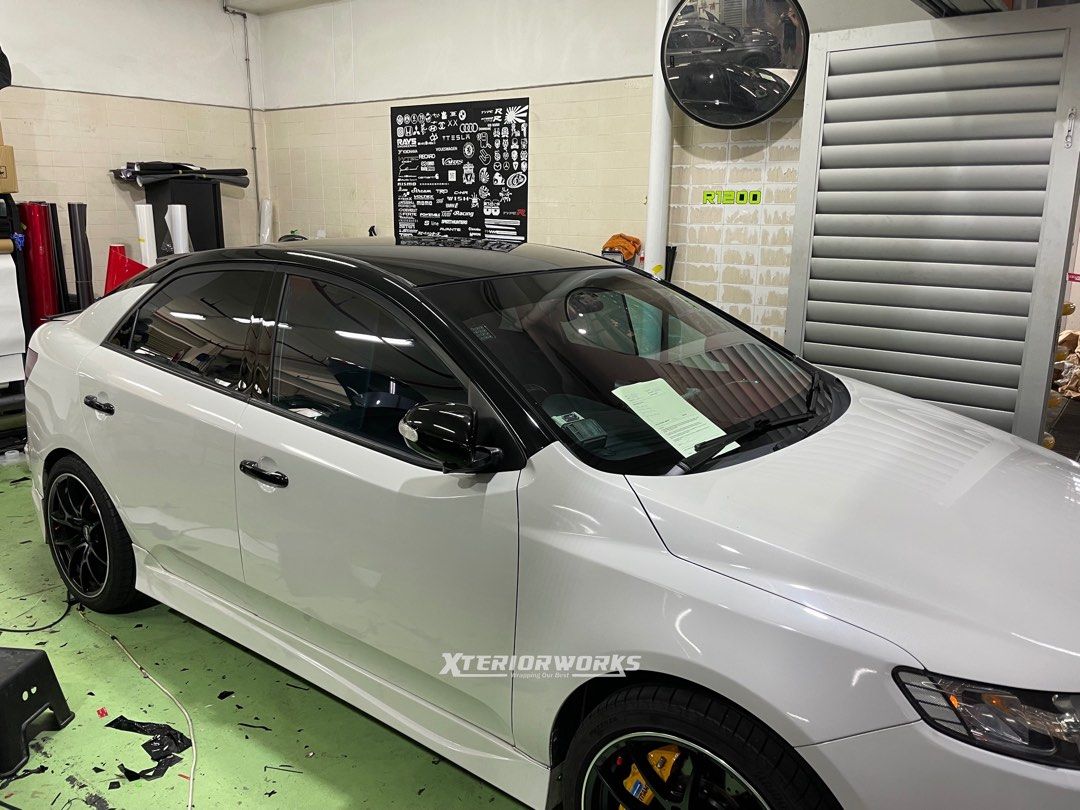 Kia Forte Half Cut Design sticker wrap, Car Accessories, Accessories on ...