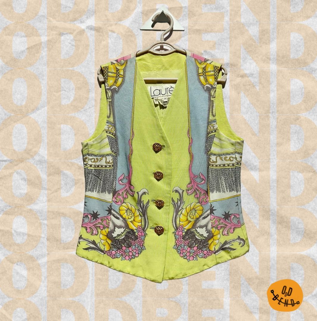 LAUREL BY ESCADA BAROQUE VEST, Women's Fashion, Tops, Sleeveless on ...