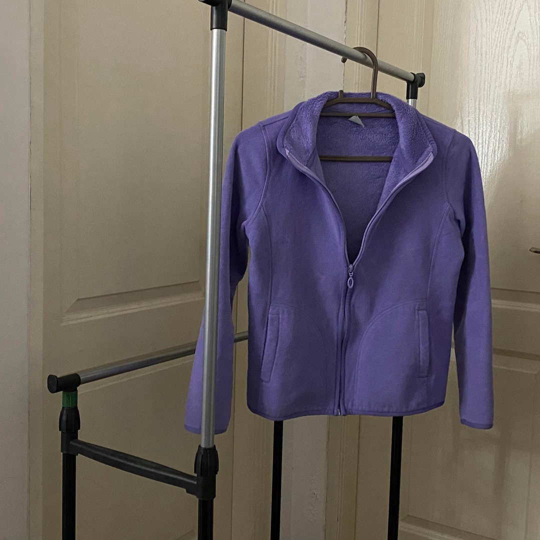 Lavender Fleece Jacket, Women's Fashion, Coats, Jackets and Outerwear ...