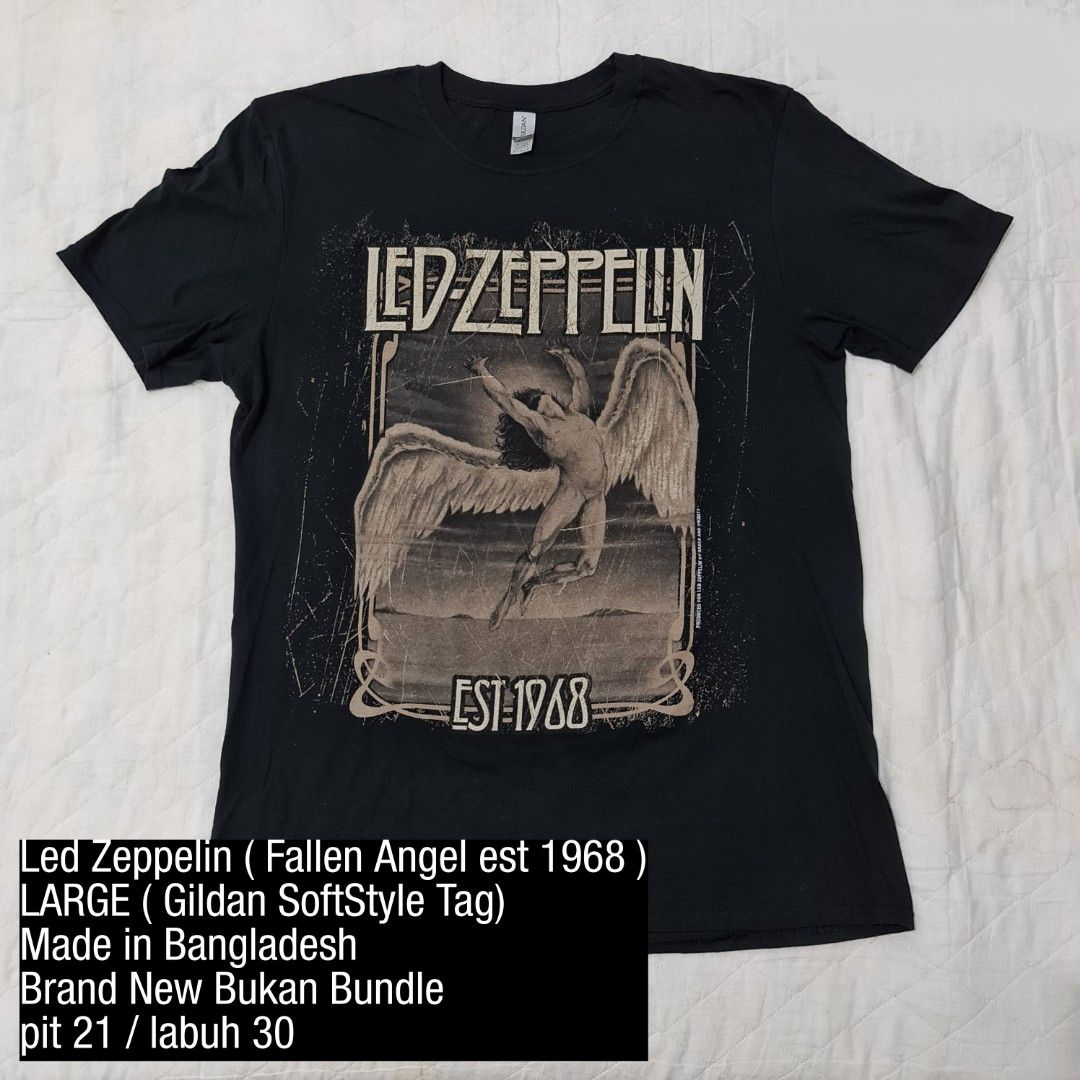 LED ZEPPELIN ( fallen angel est 1968 ), Men's Fashion, Tops & Sets ...