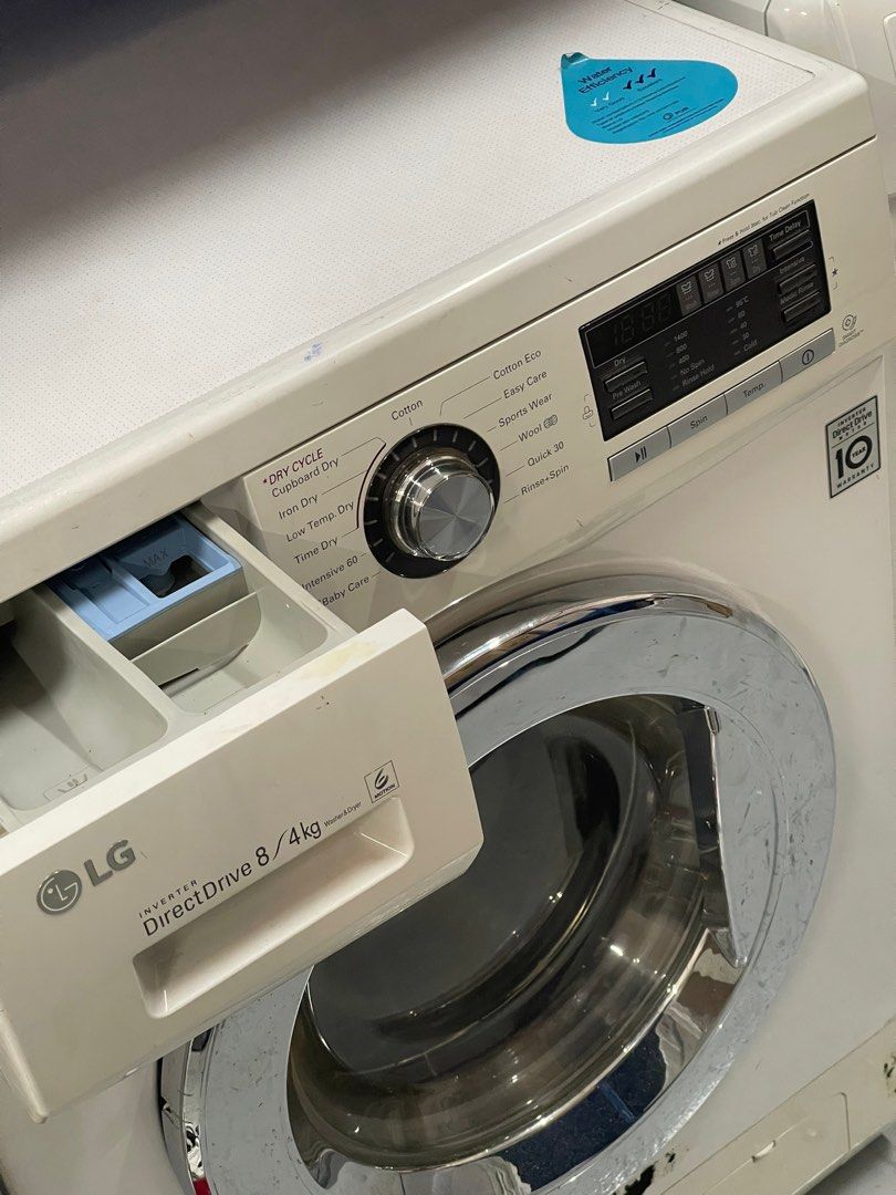 LG 8/4kg, 6 Motion Inverter Direct Drive Washer Dryer WD1486ADP3, TV ...