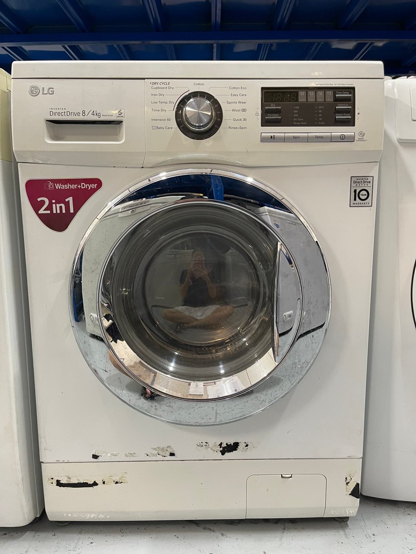 LG 8/4kg, 6 Motion Inverter Direct Drive Washer Dryer WD1486ADP3, TV & Home Appliances, Washing ...