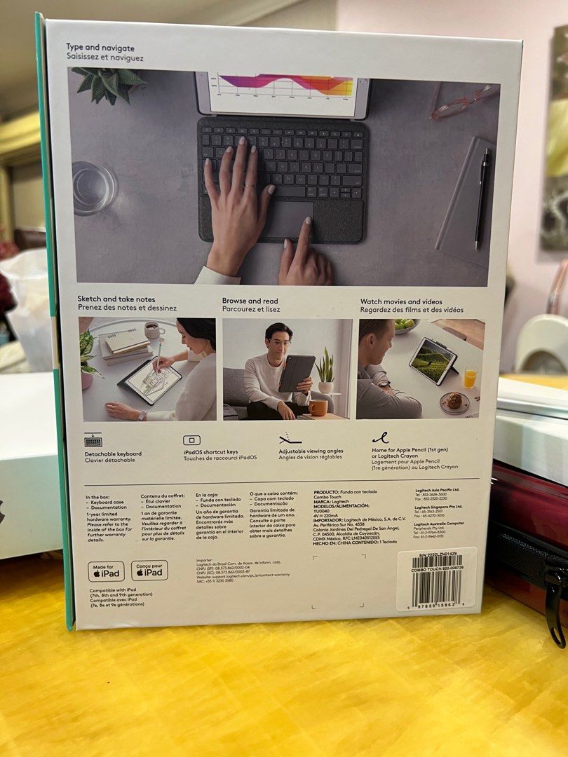 Logitech combo touch keyboard for iPad 7 8 9 gen aka magic keyboard ...